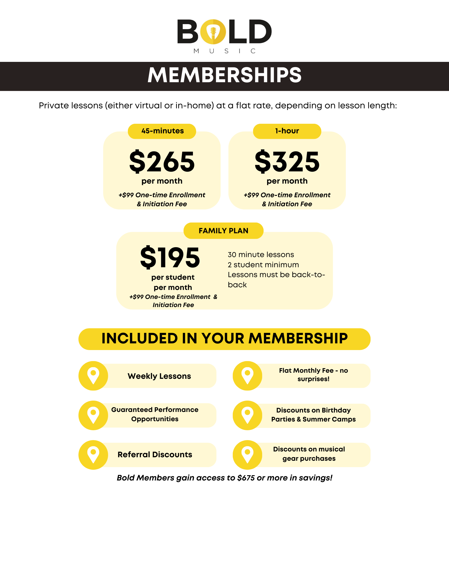 Music Lesson Packages In-Home & Online | Bold Music Lessons